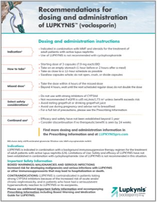 Resources and support for LUPKYNIS™ (voclosporin)